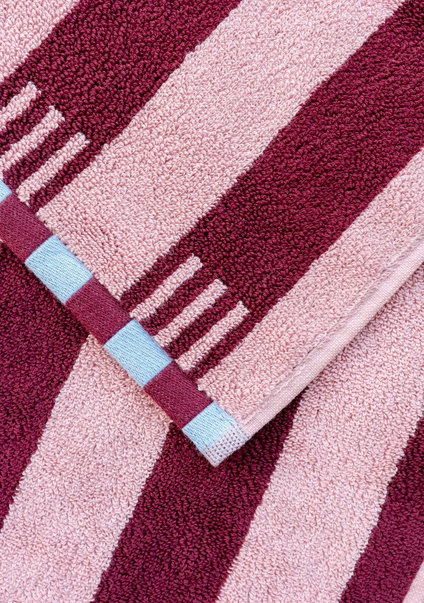 TBCo Hand Towel in Pink Stripe– Willow & Wolf Marlborough