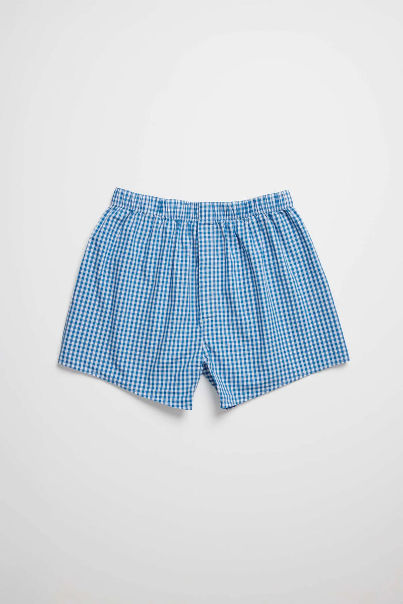 Banana London Men Navy Gingham Boxer– Willow & Wolf Marlborough