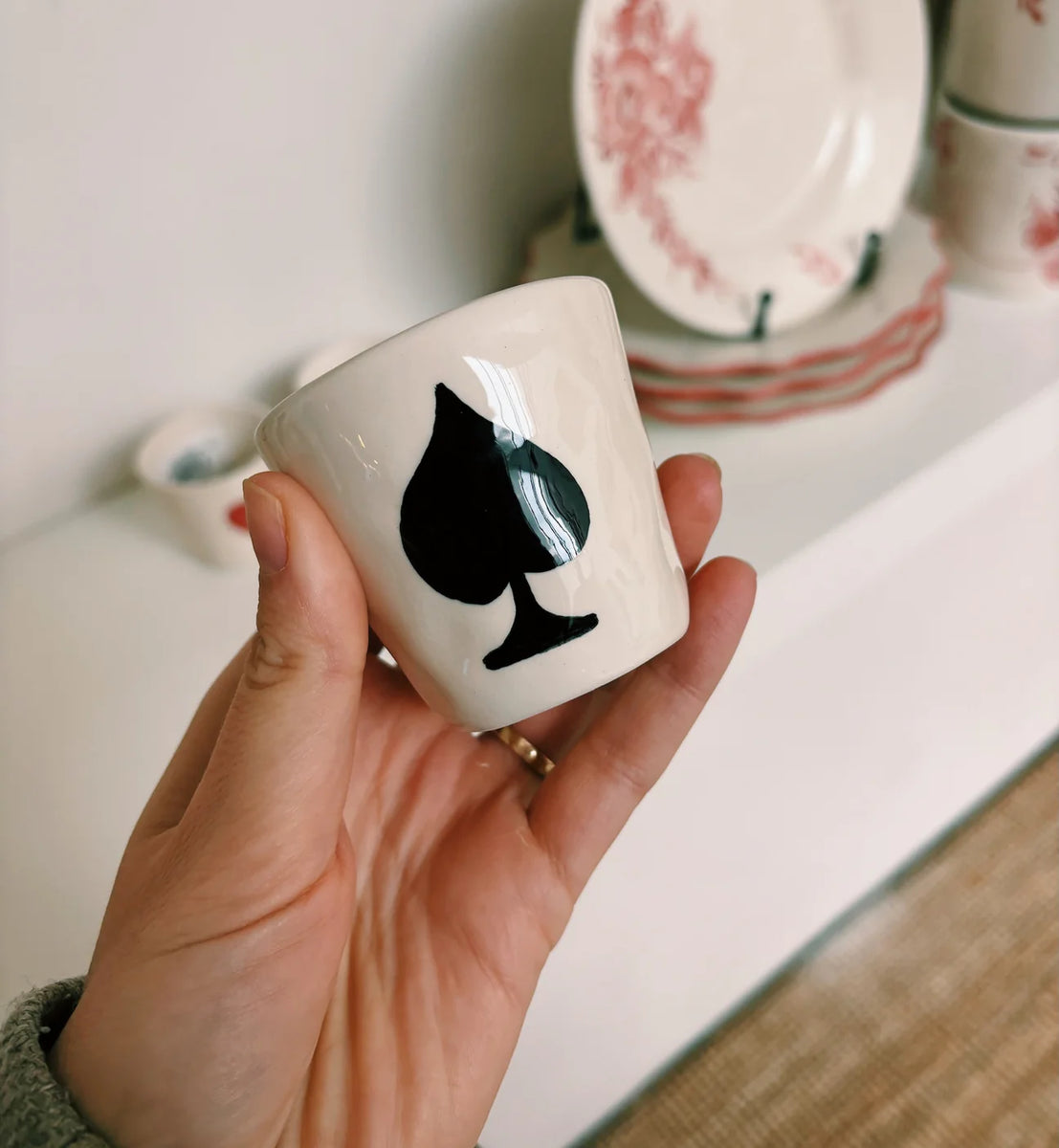 Anna + Nina Ace Of Spade Espresso Cup– Willow & Wolf Marlborough
