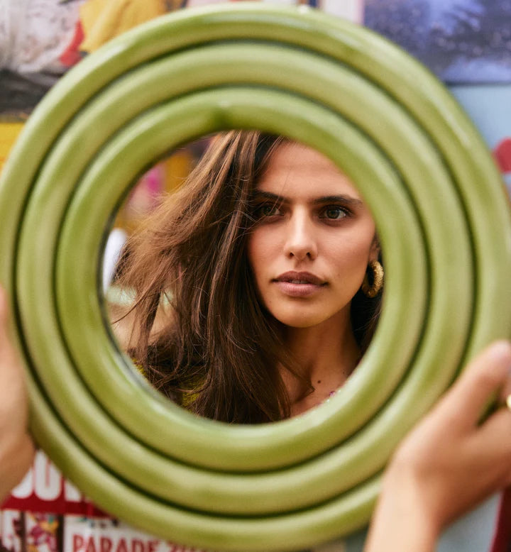 Anna + Nina Leaf Green Mirror– Willow & Wolf Marlborough
