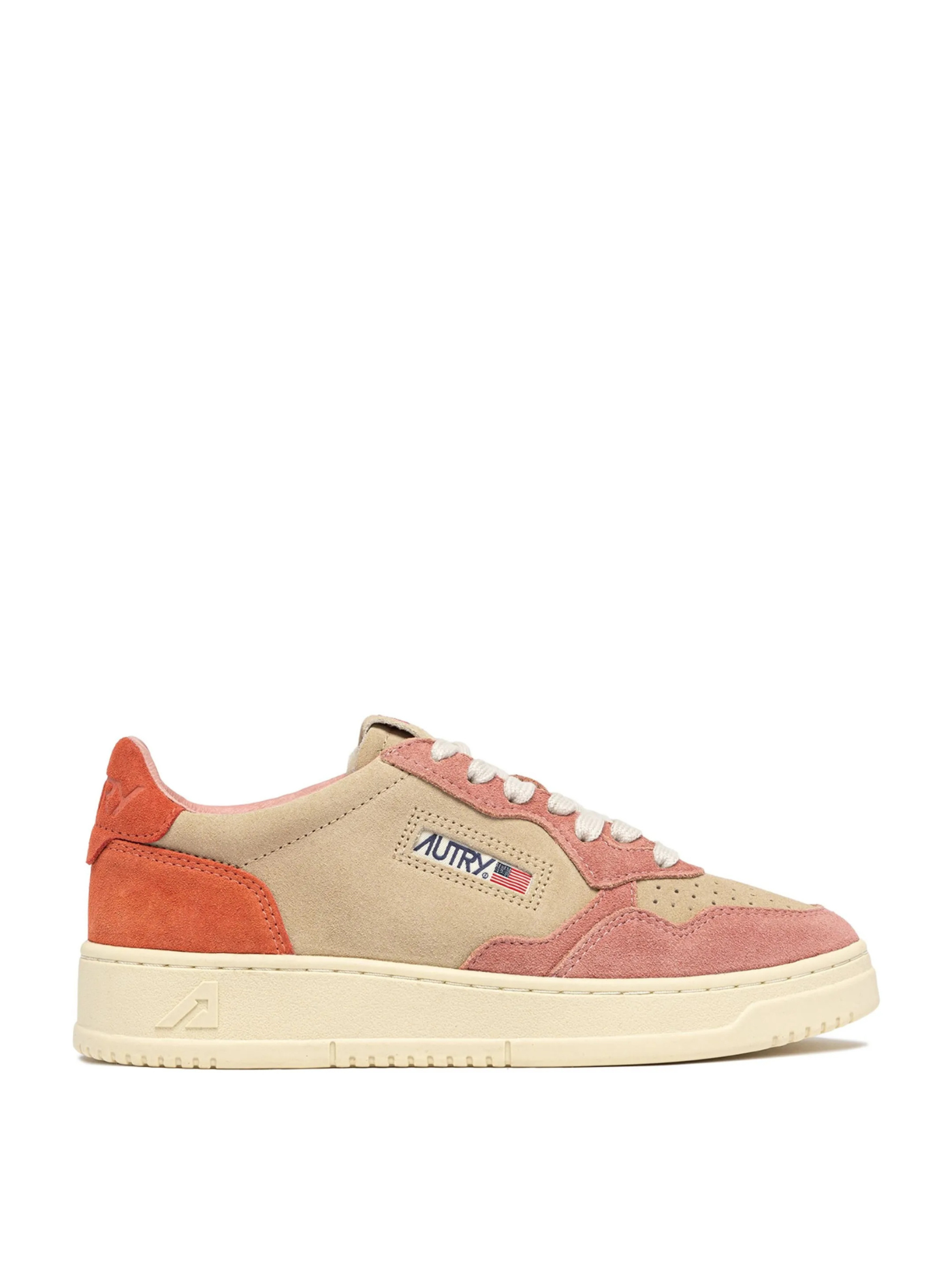 Autry Medalist Low Tricolour Sneakers in Suede Cameo and Papaya– Willow ...