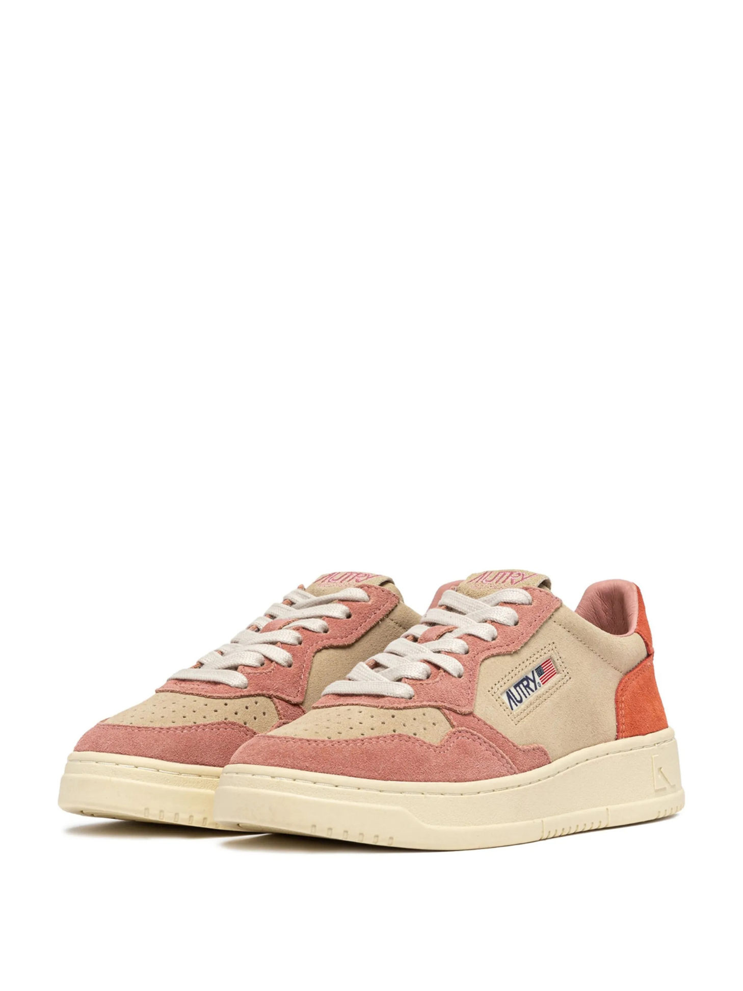 Autry Medalist Low Tricolour Sneakers in Suede Cameo and Papaya– Willow ...