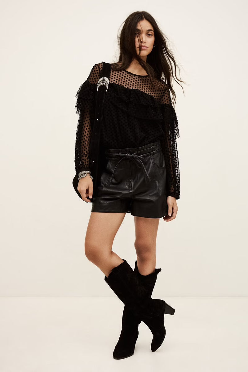 BA&SH Raff Top in Black– Willow & Wolf Marlborough