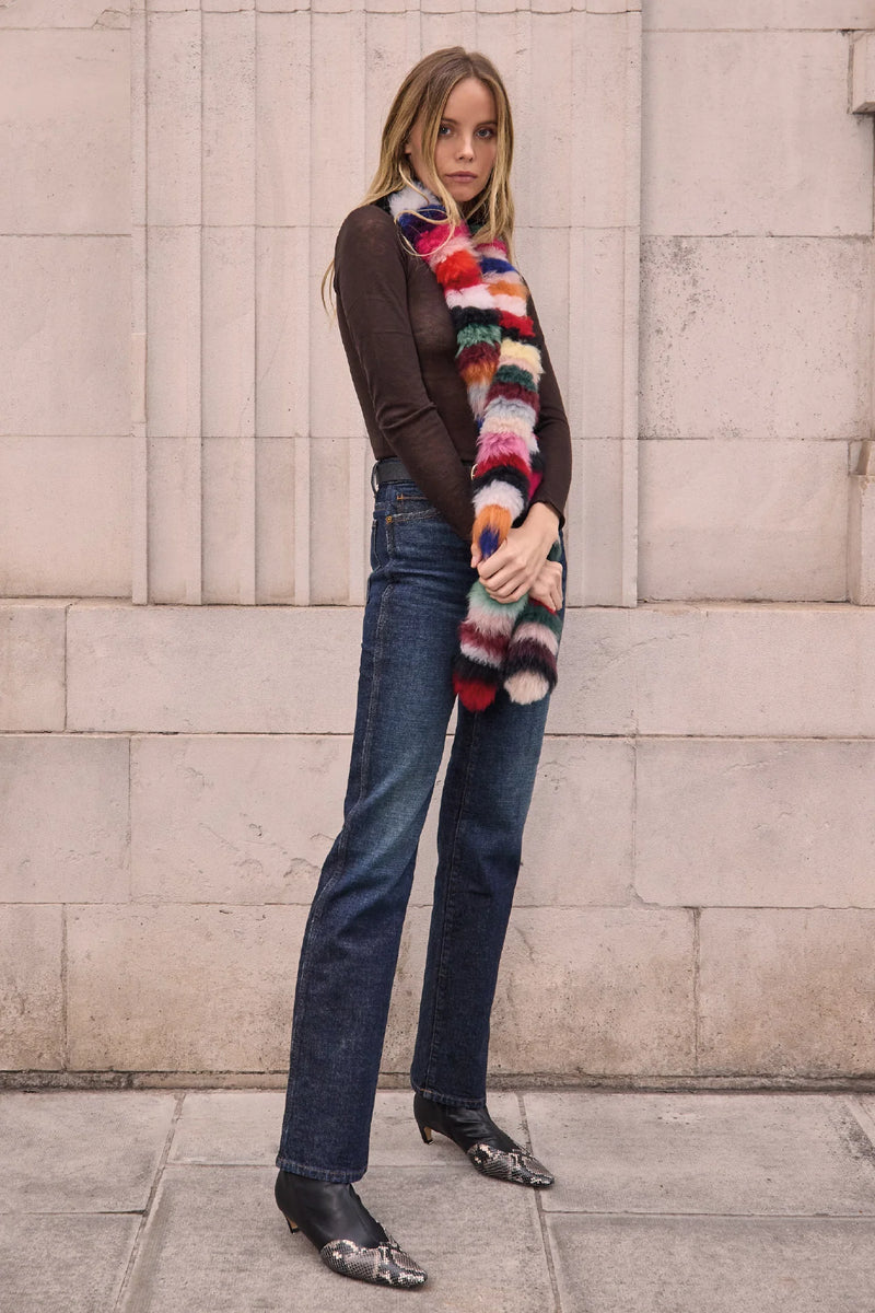 Charlotte Simone Rainbow Twist Scarf in Kaleidoscope– Willow & Wolf ...