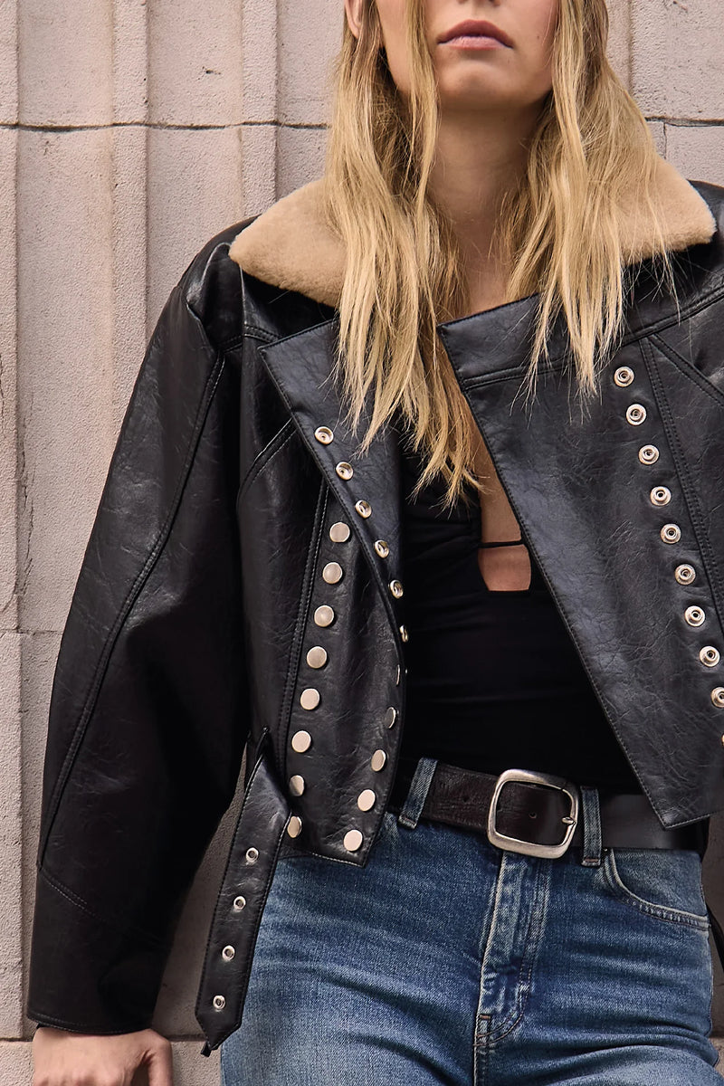 Charlotte Simone Ziggy Jacket in Black and Silver– Willow & Wolf ...