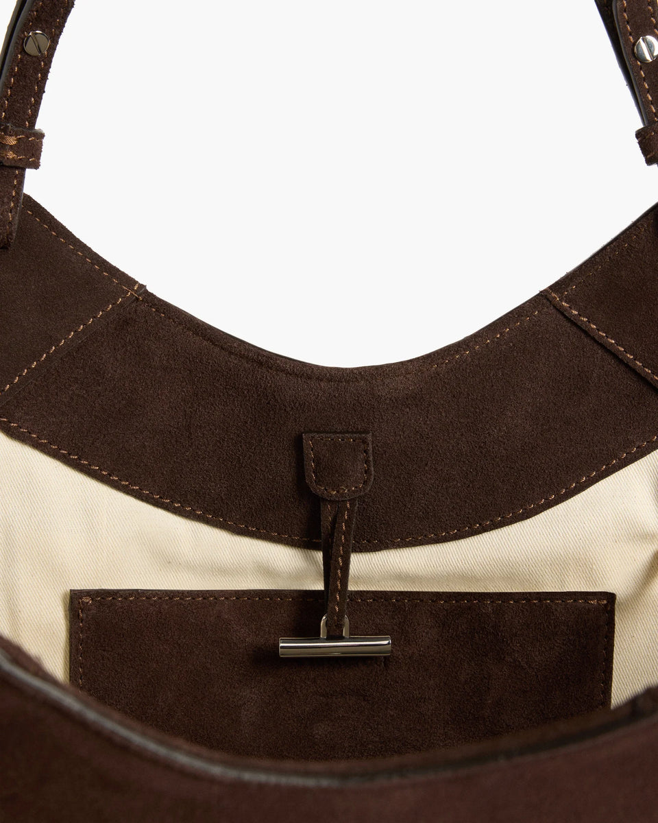 Flattered Dilbi Mini Tote Bag in Suede Chocolate– Willow & Wolf Marlborough