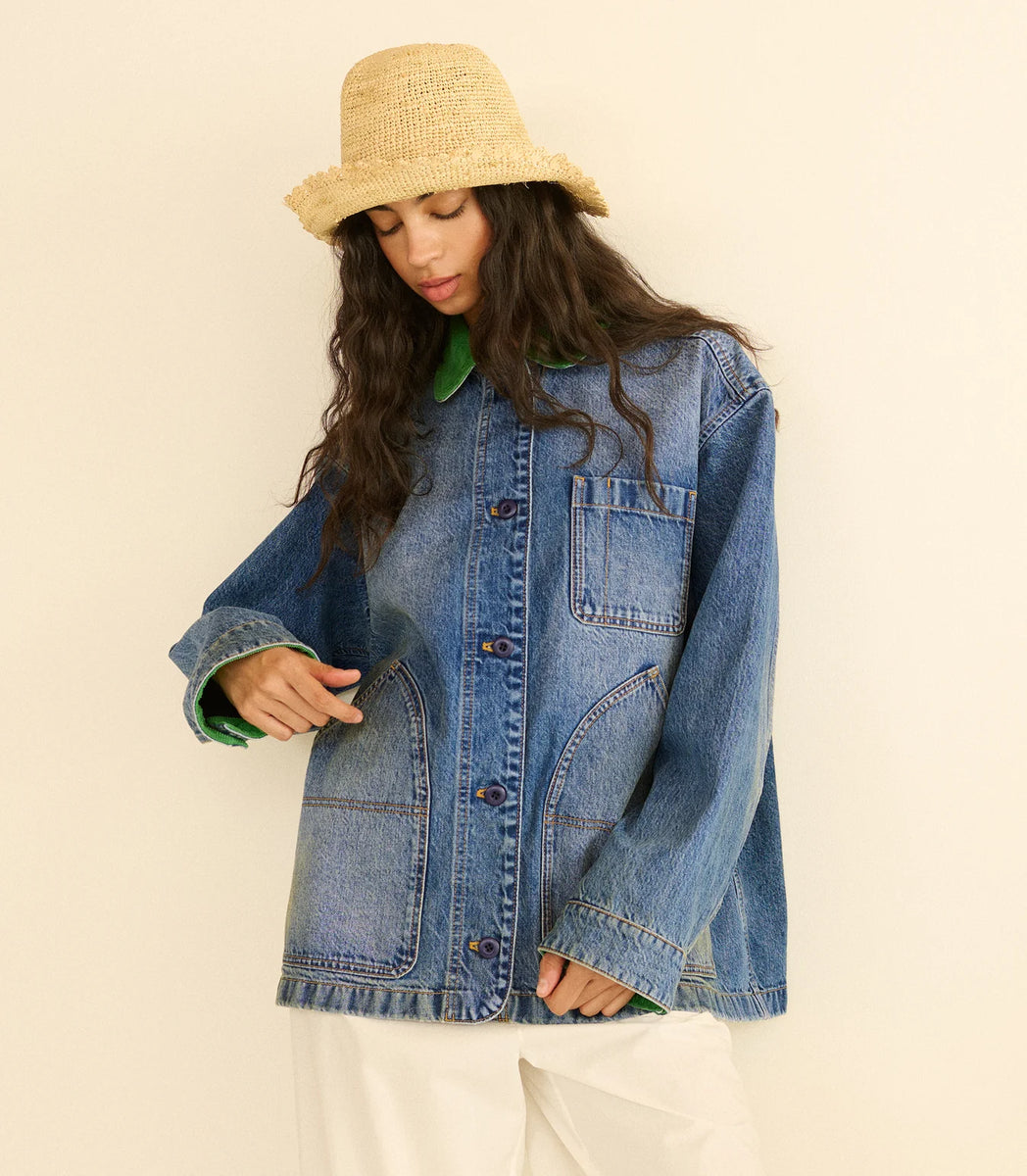 Doen Pascual Barn Jacket in Denim Calgary Wash– Willow & Wolf Marlborough