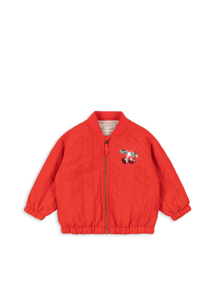 Konges Slojd Sequin Juno Bomber Jacket in Fiery Red– Willow & Wolf ...