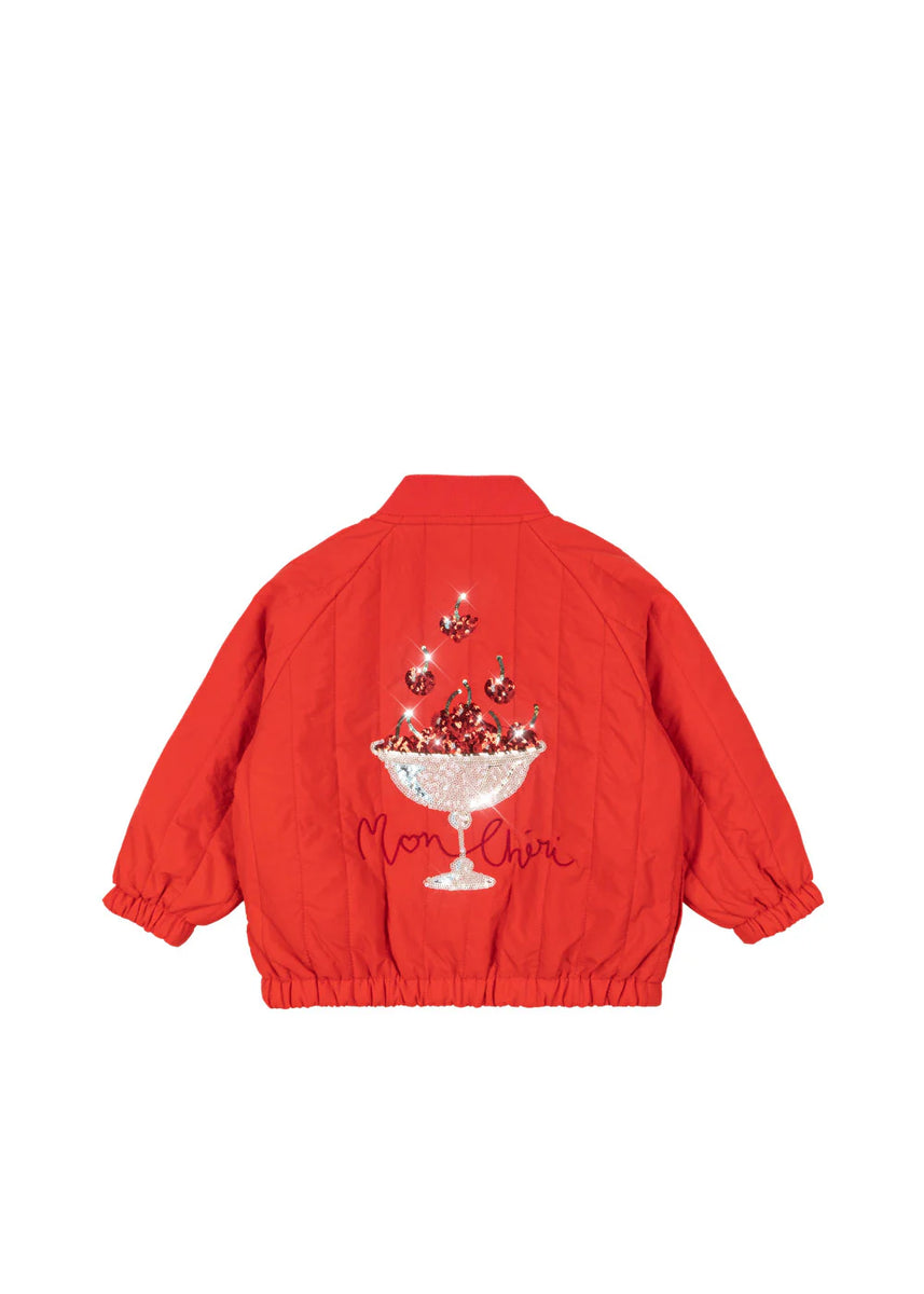 Konges Slojd Sequin Juno Bomber Jacket in Fiery Red– Willow & Wolf ...