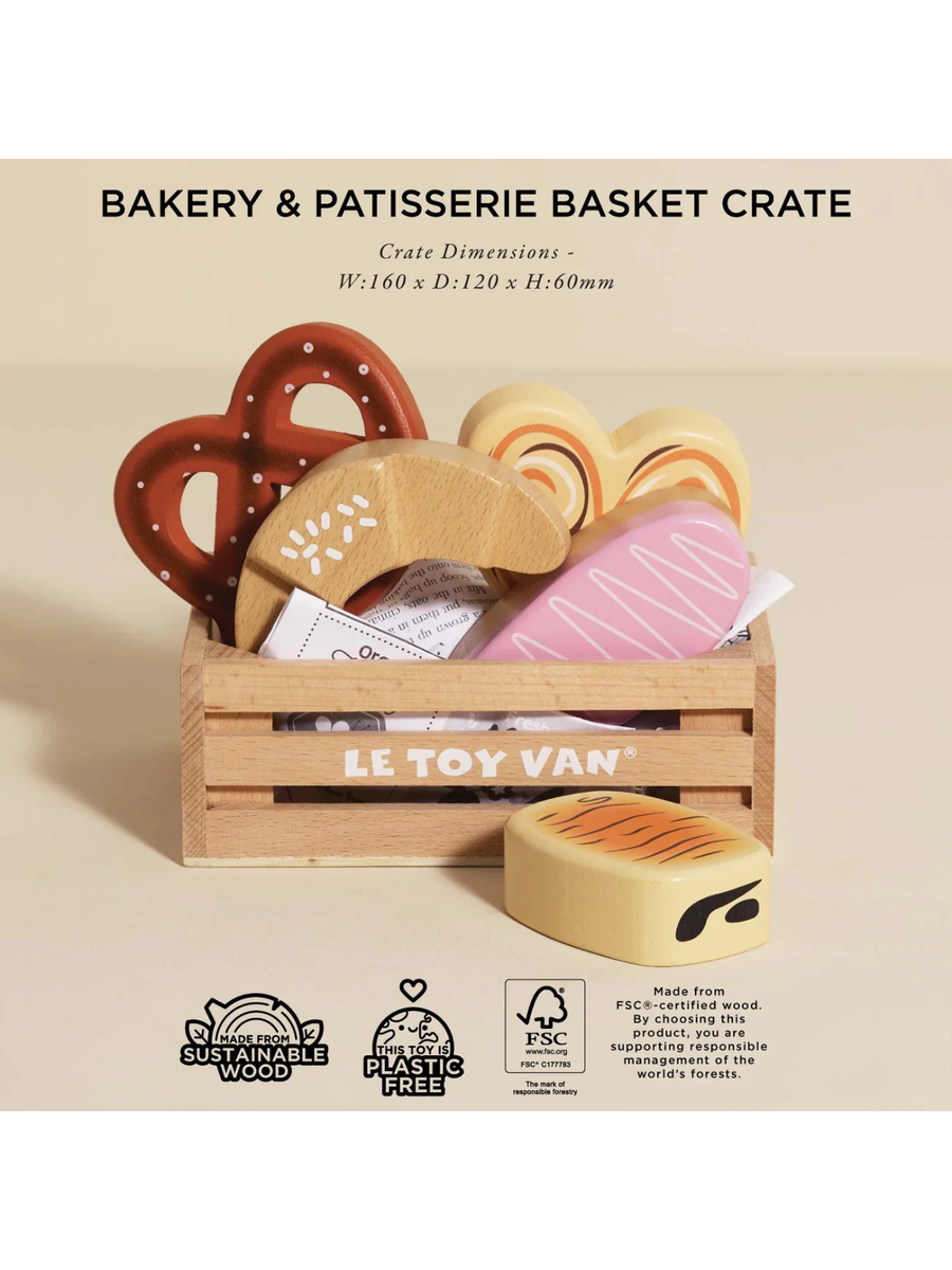 Le Toy Van Bakery & Patisserie Wooden Market Crate– Willow & Wolf ...