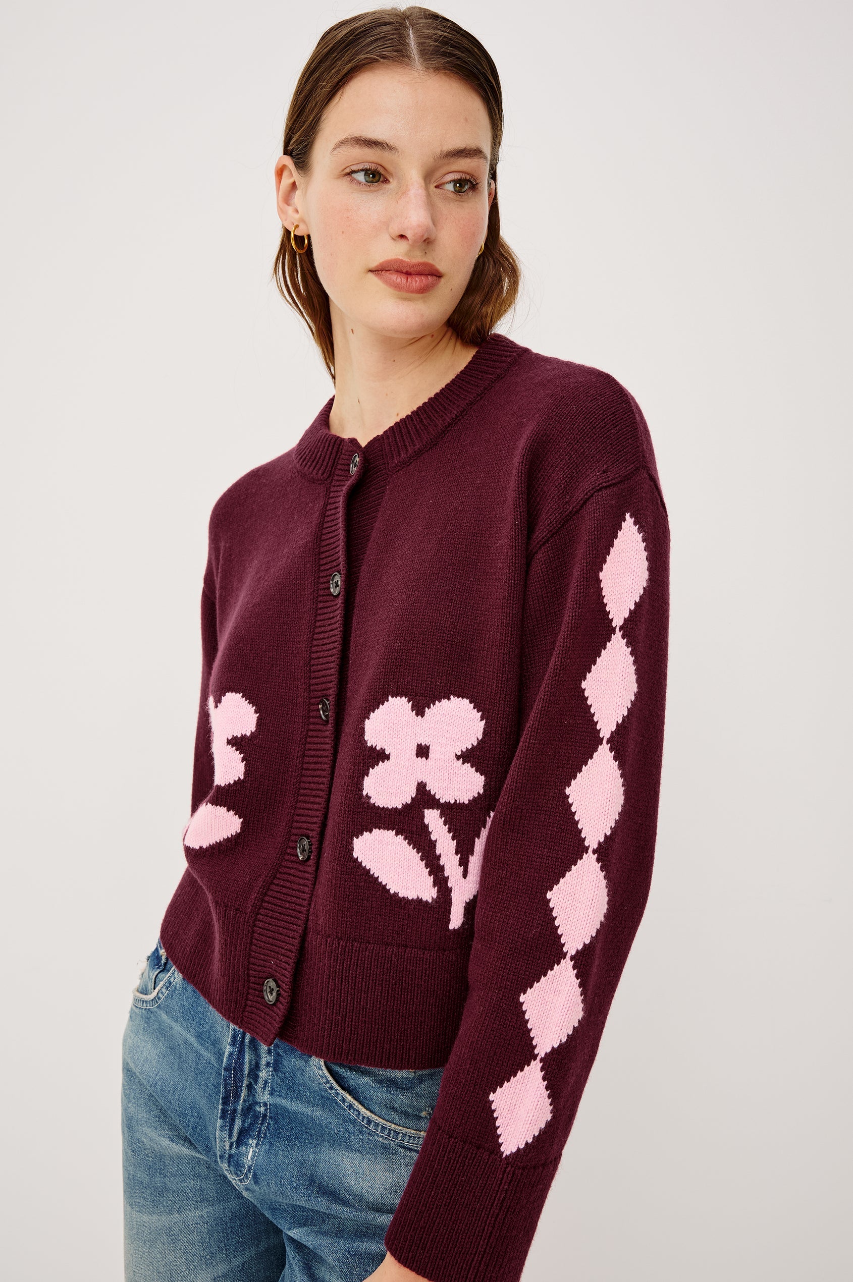 Rails Mavie Embroidered Knit Cardigan in Garnet– Willow & Wolf Marlborough