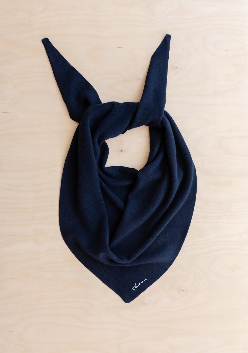 TBCo Large Merino Triangle Scarf in Navy– Willow & Wolf Marlborough