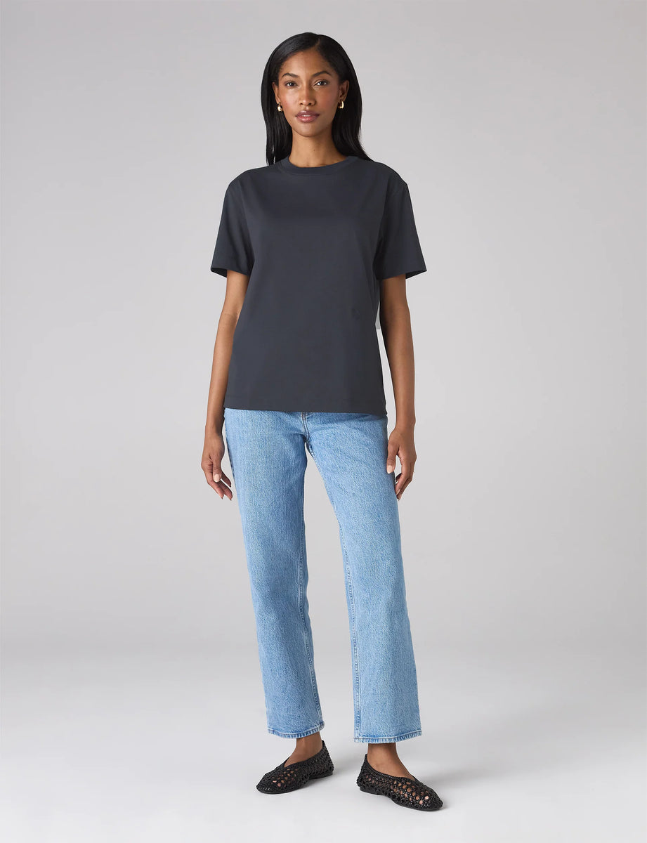 With Nothing Underneath Soho T-Shirt in Navy Blue– Willow & Wolf ...