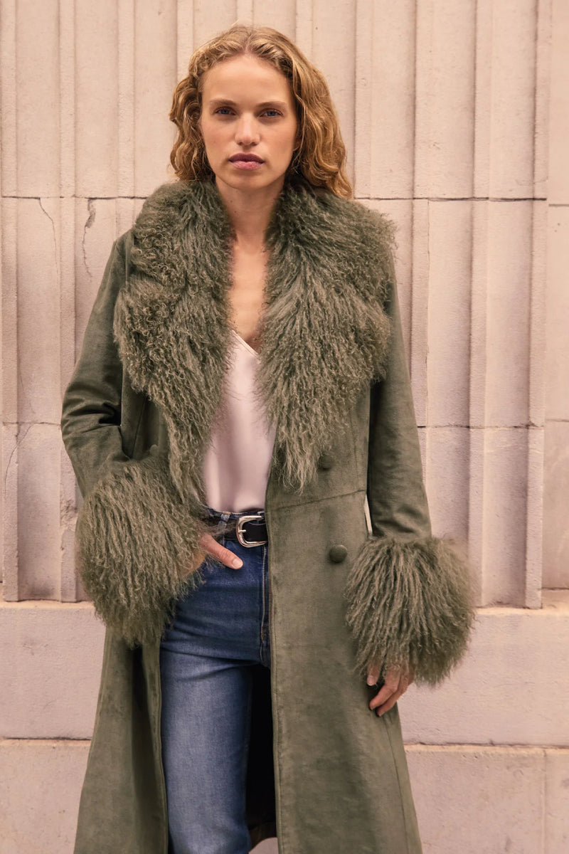 Charlotte Simone Penny Coat in Khaki– Willow & Wolf Marlborough