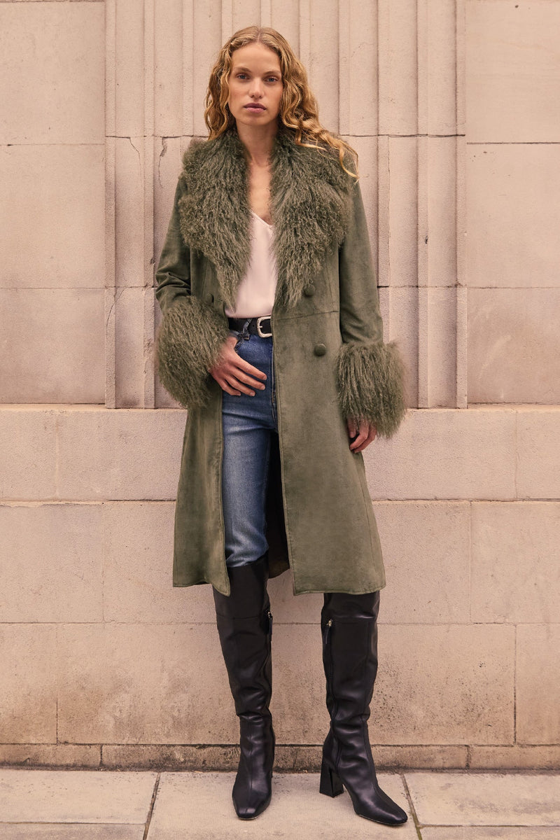 Charlotte Simone Penny Coat in Khaki– Willow & Wolf Marlborough